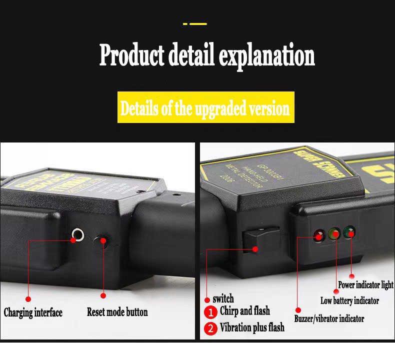 （COD）Portable metal detector, high sensitivity and safety super scanner ...