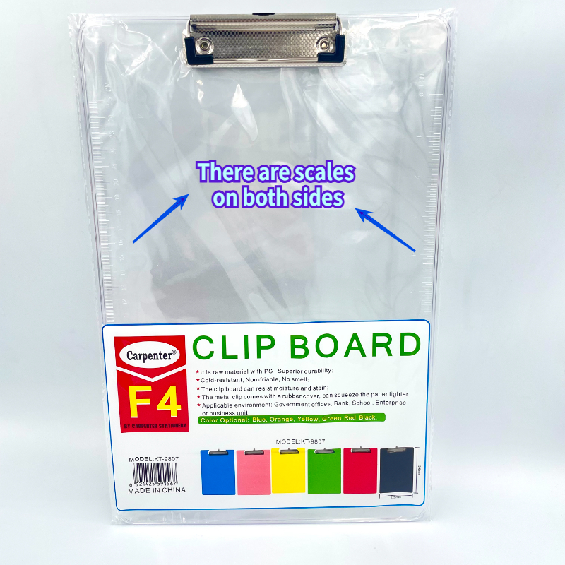 Clipboard Long Size Transparent Hardboard Writting Pad PP Clear ...