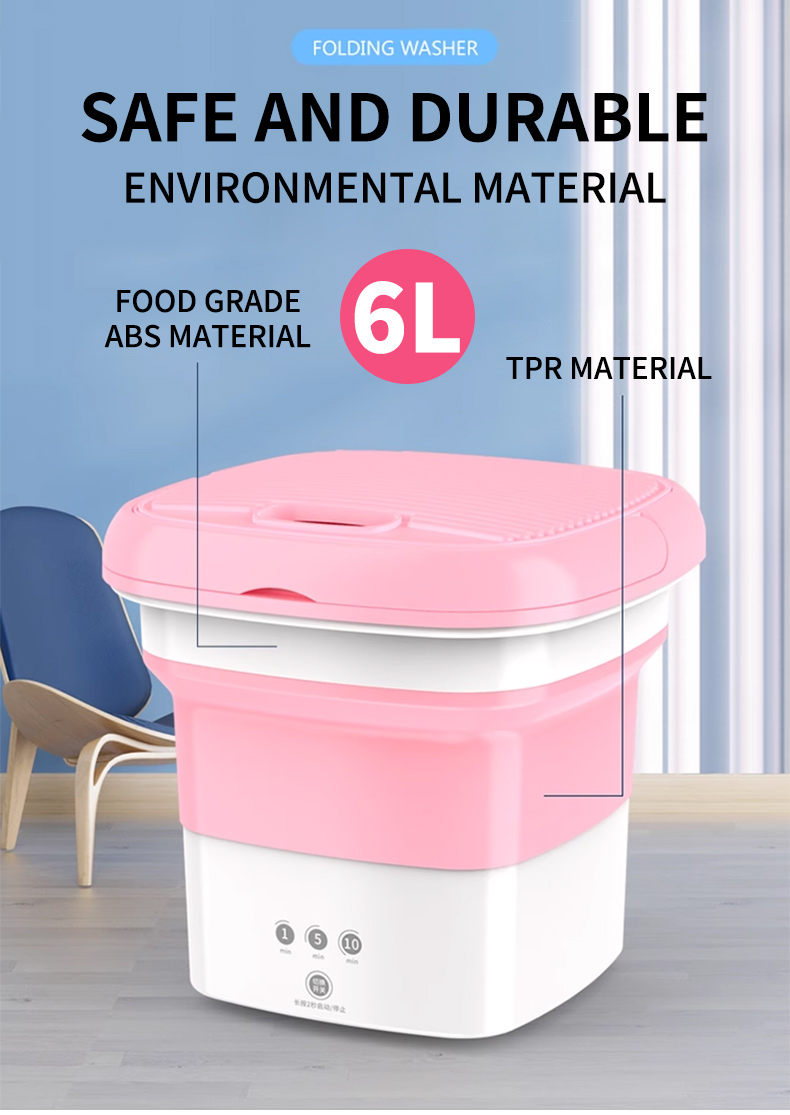 6L Washing machine folding washing machine automatic sterilization ...