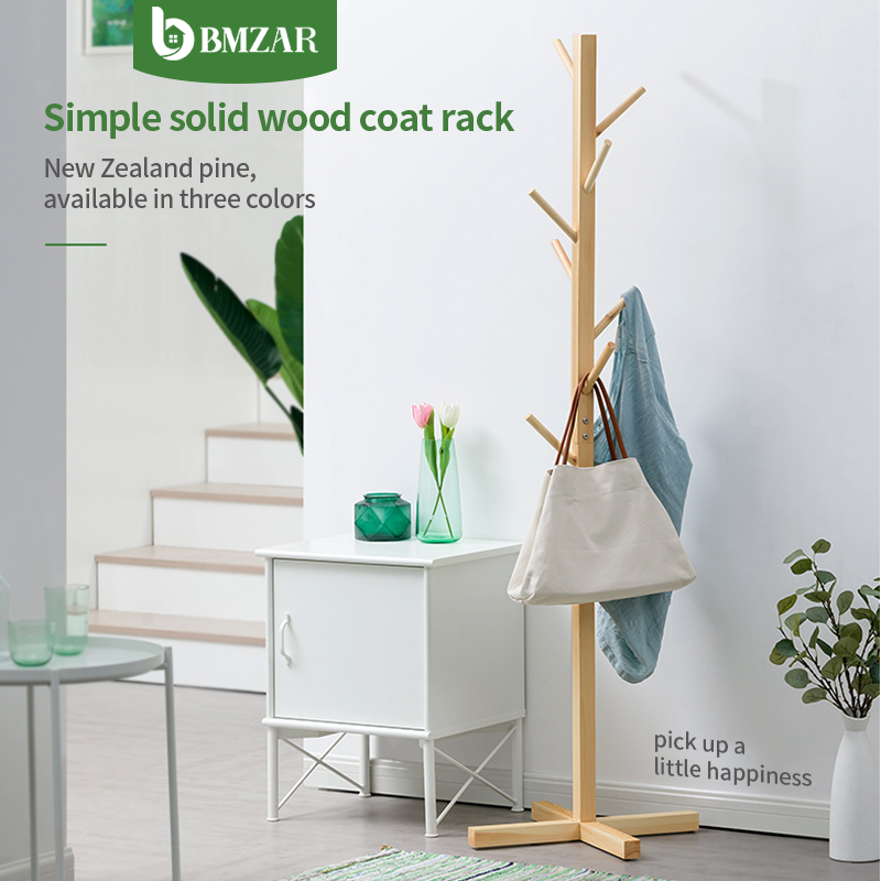 TUBUAN Original Bamboo Coat Rack Triangle Tree-Shaped Clothes Rack ...