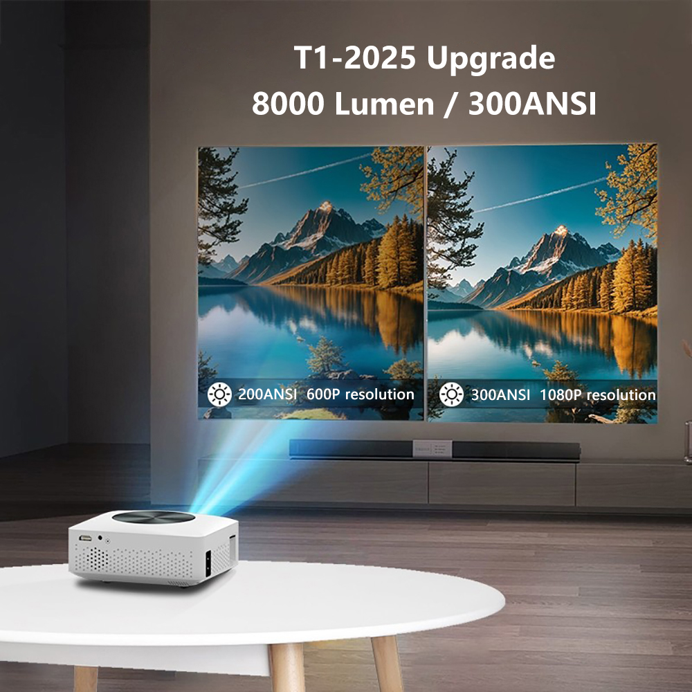 8000 lumen 4K Android mini projector for phone and laptop portable ...