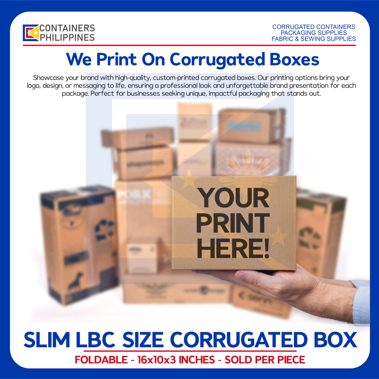 CONTAINERS.PH Slim LBC Express Size Corrugated Cargo Shipping Boxes ...