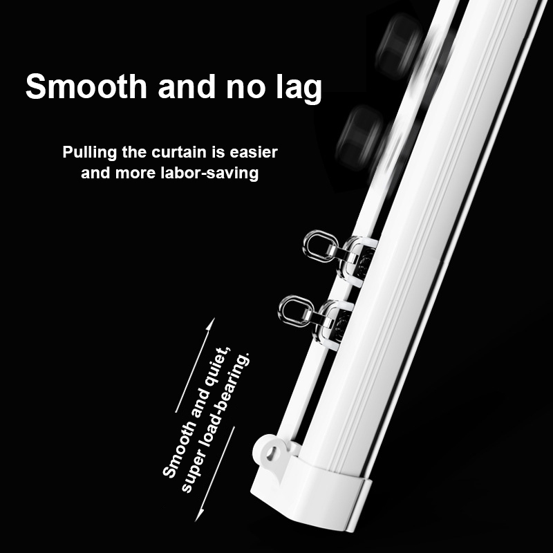 Curtain track Mute mentled curtain rod with Metal pulley Track rail Top ...