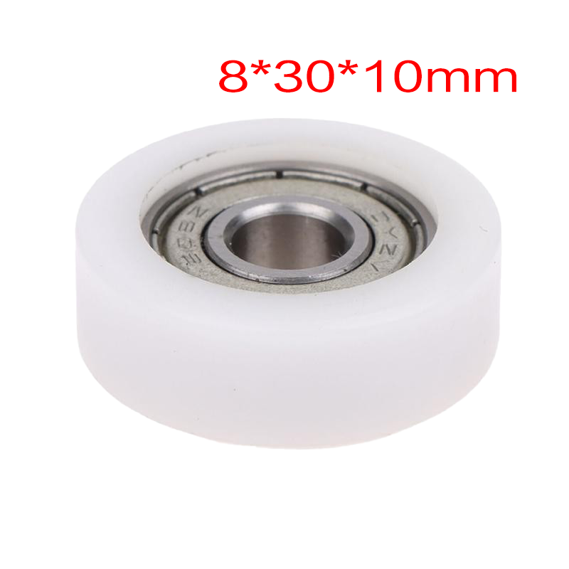 1PC 8*30*10mm Injection Molded Nylon Coated Bearing Wheel Nylon Round ...