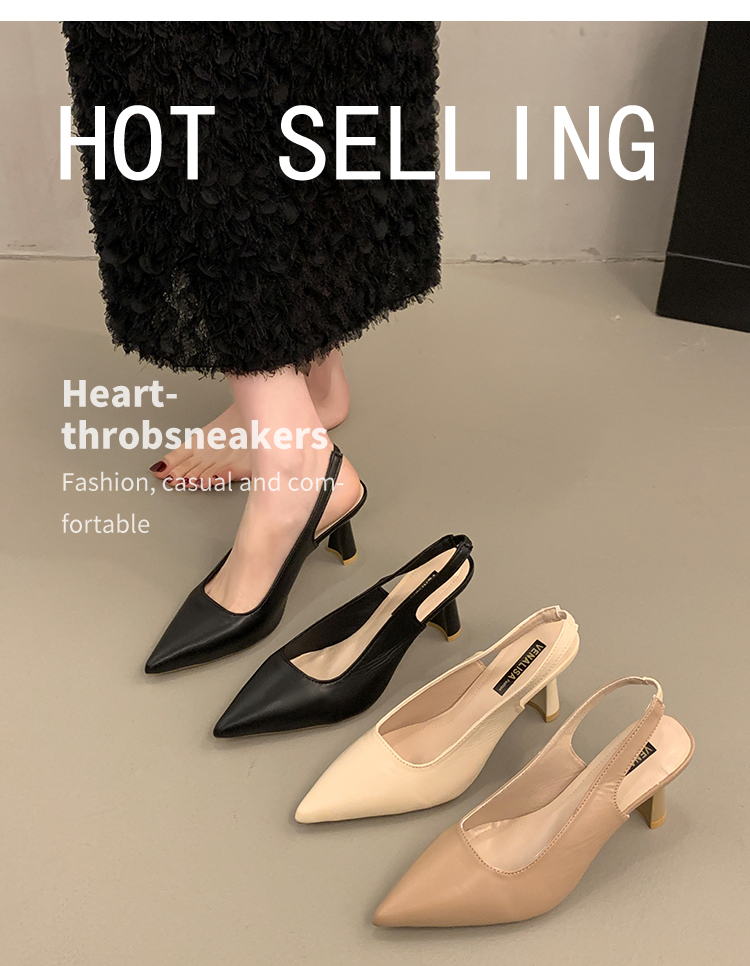 Venalisa Korean High Heels Sandals Cone High Heels Leather Work ...