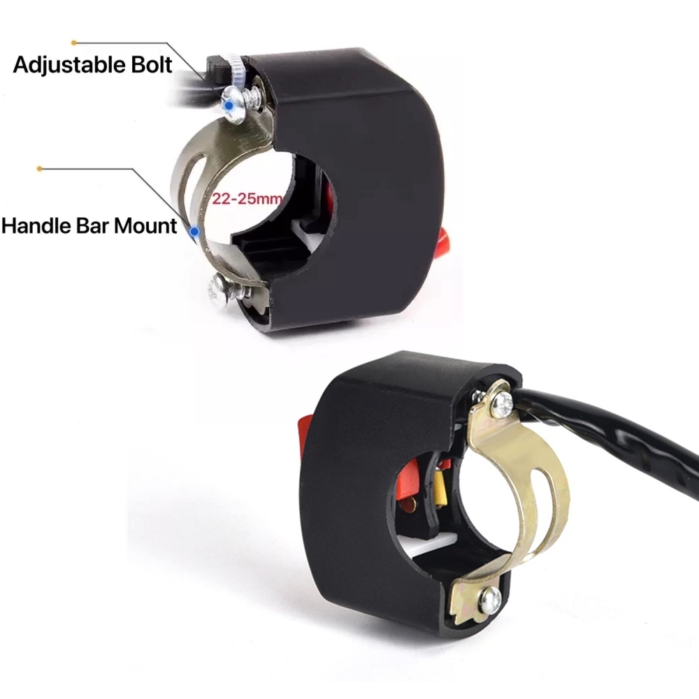 2 Way Switch For Motorcycle Handle Universal Mini Driving Light Switch ...