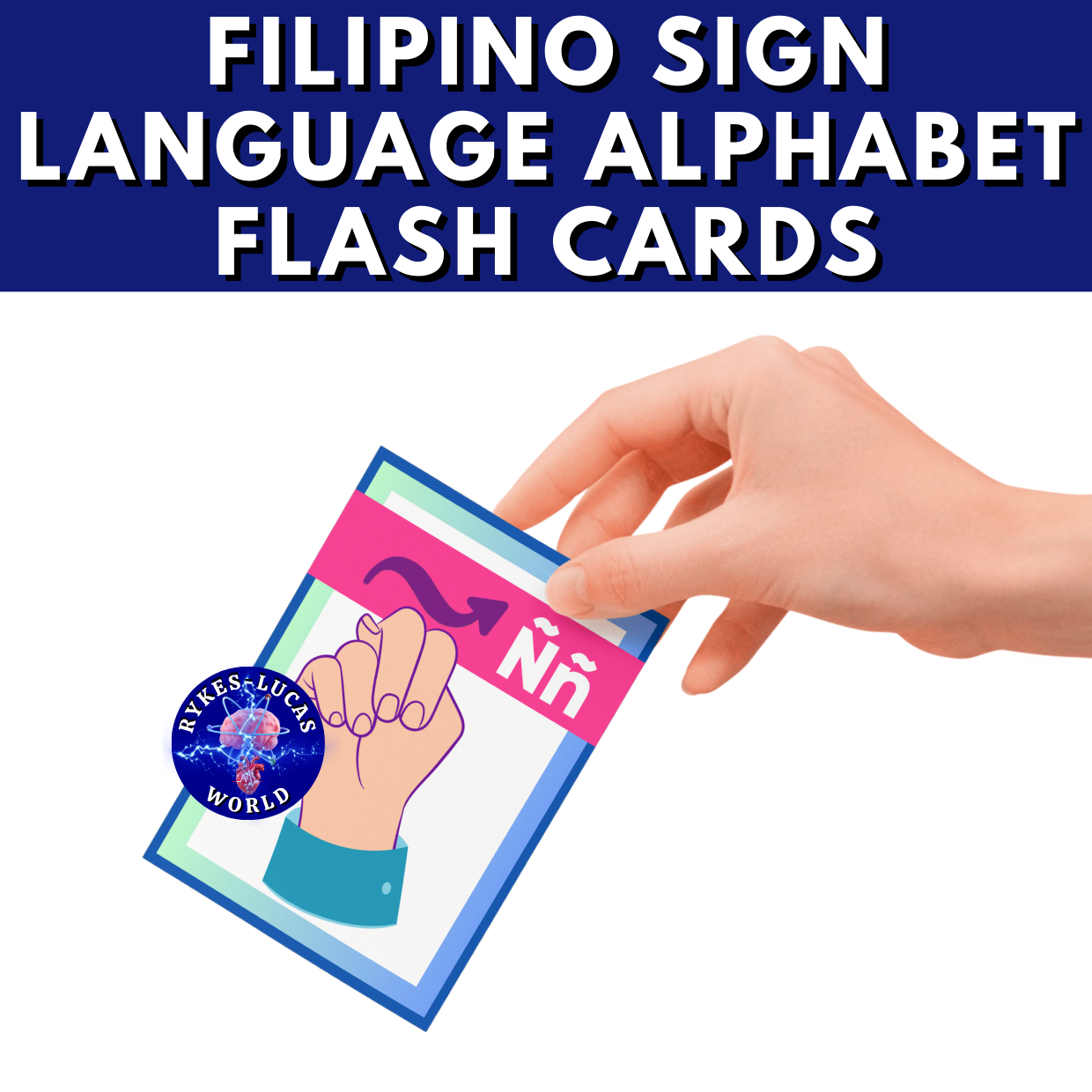 FILIPINO SIGN LANGUAGE ALPHABET FLASH CARDS FOR KIDS EDUCATIONAL ...