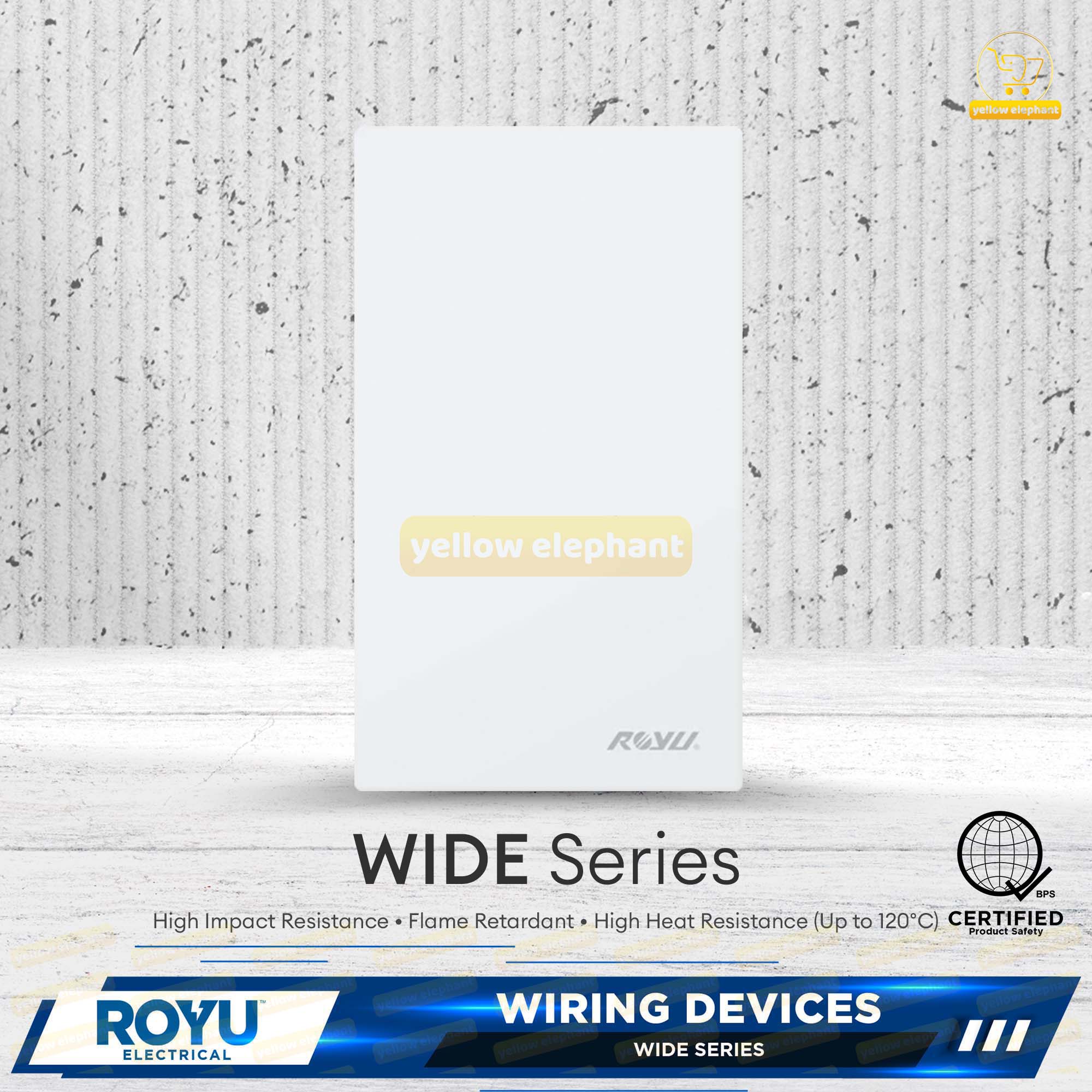 ROYU Wide Series Weather-Proof Socket Plate Cover (Slim Type) | Shopee ...