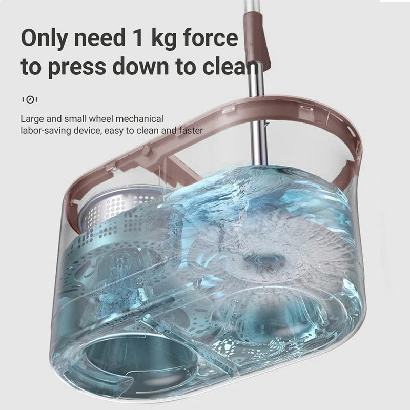 Dry wet separation spin Mop with double Squeezer Mop Bucket Set for ...