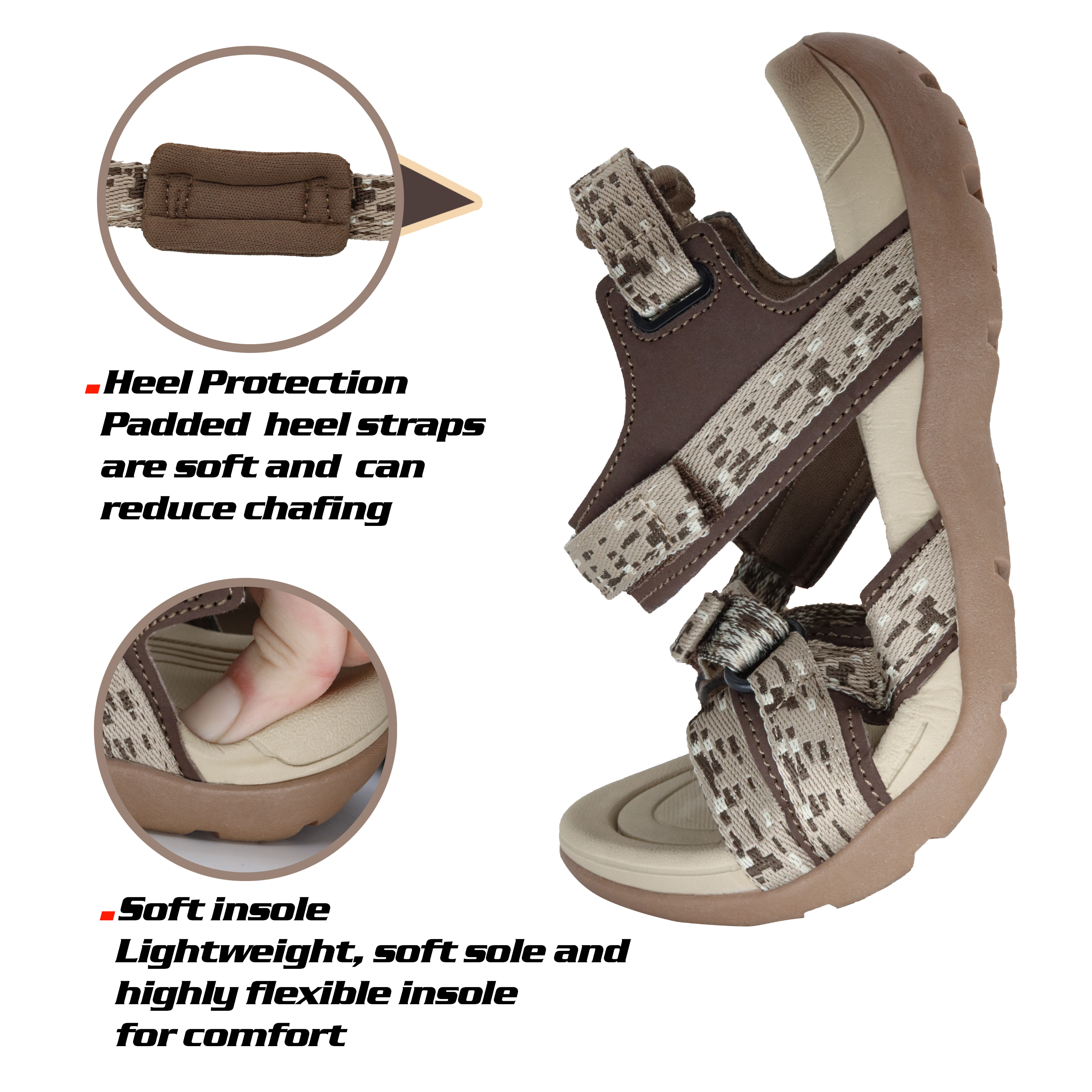 GRITION Women's Comfort Sandals Arch Support Lightweight | Shopee ...
