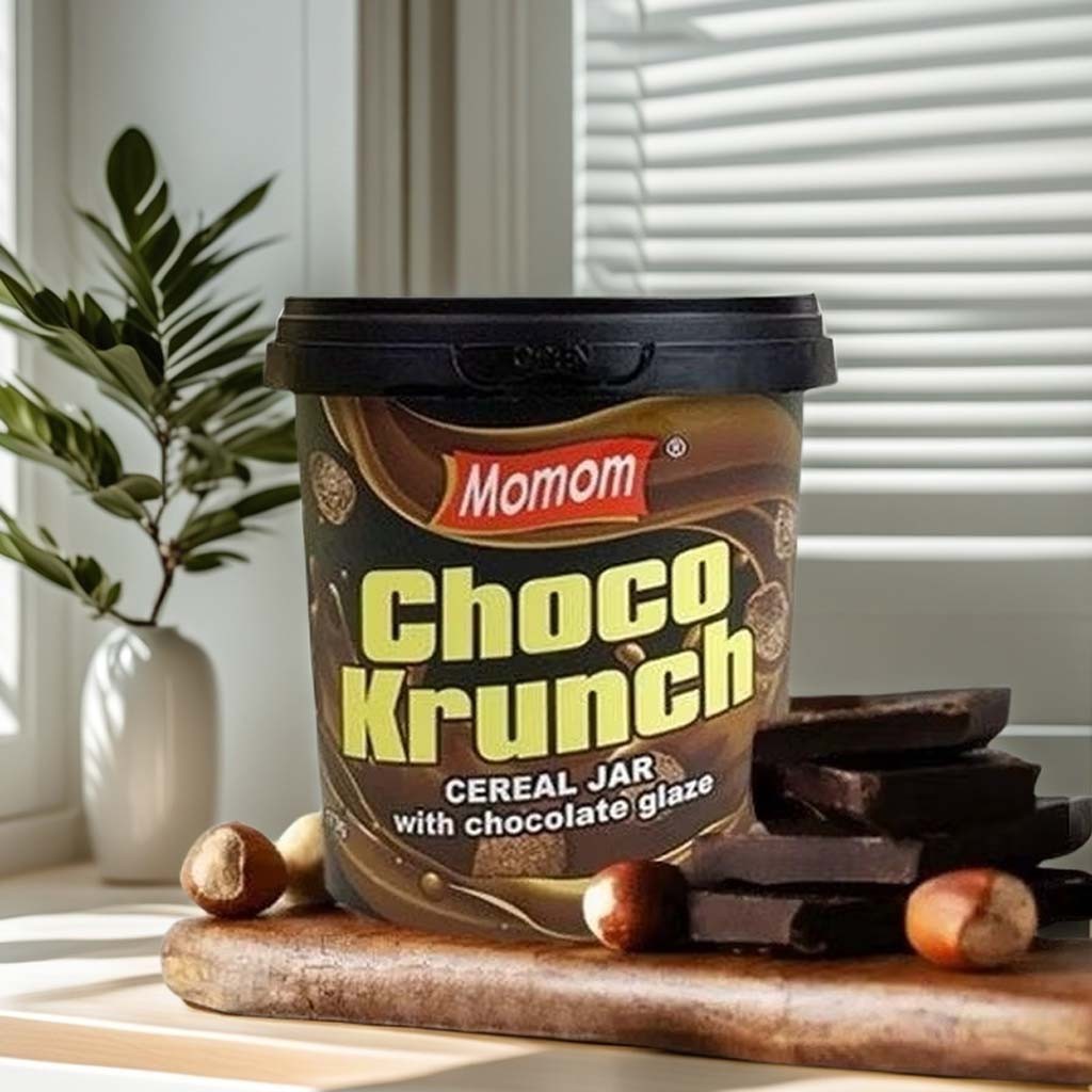 CHOCOLATE Momom Food Chocolate Krunch, Crunchy Cereal Snack with ...