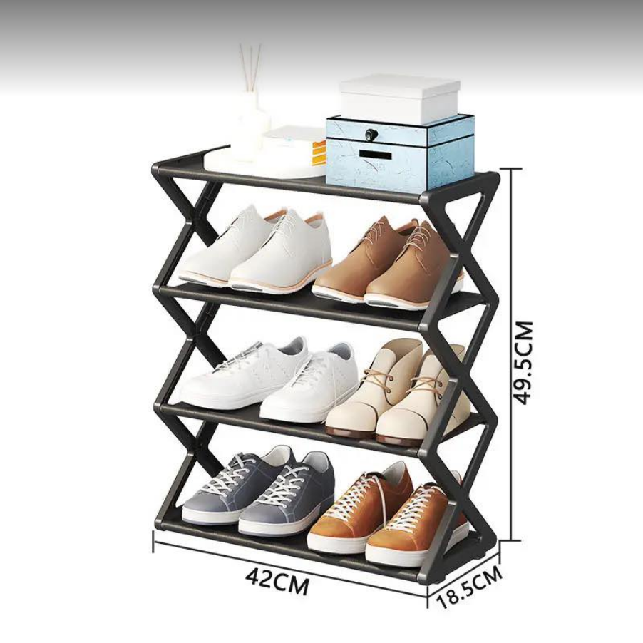 X-shaped shoe rack, simple shoe rack, simple shoe rack【Unlayered fabric ...