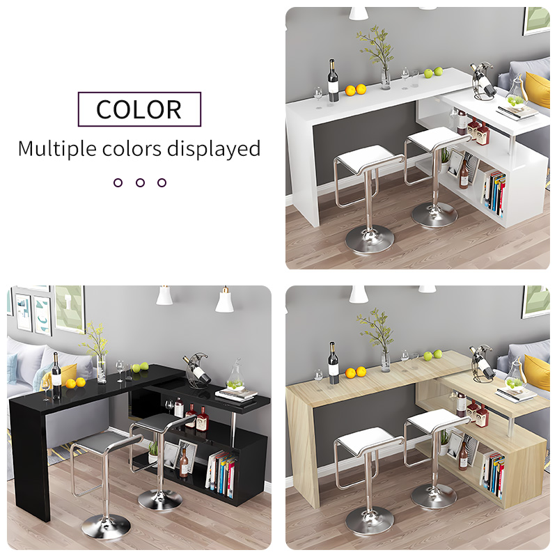 COD⚡ High Quality L-Shaped Computer Table Study Desk With Rotating ...