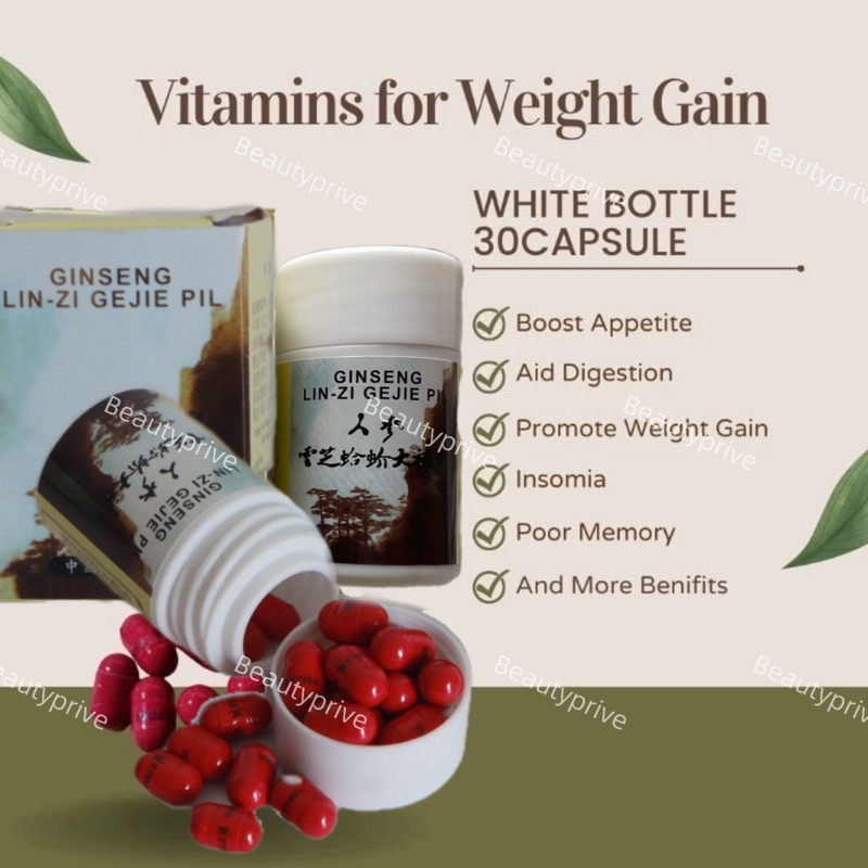 Beautyprive Original Lin-zi vitamins white bottle (30 pcs) COD | Shopee ...