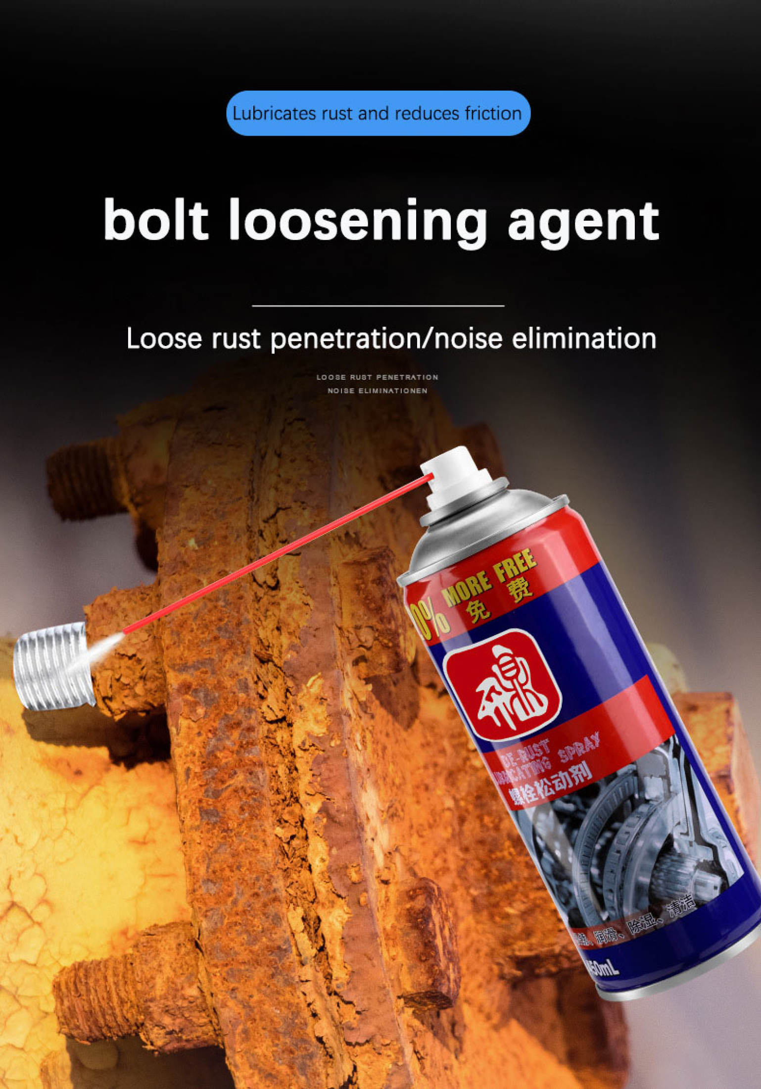 Rust Remover for motorcycle and cars Anti-Rust Lubricants Remove Rust ...