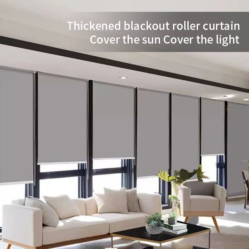 Solid color 100%Blackout Window Roller curtain Korean Blackout Roller ...