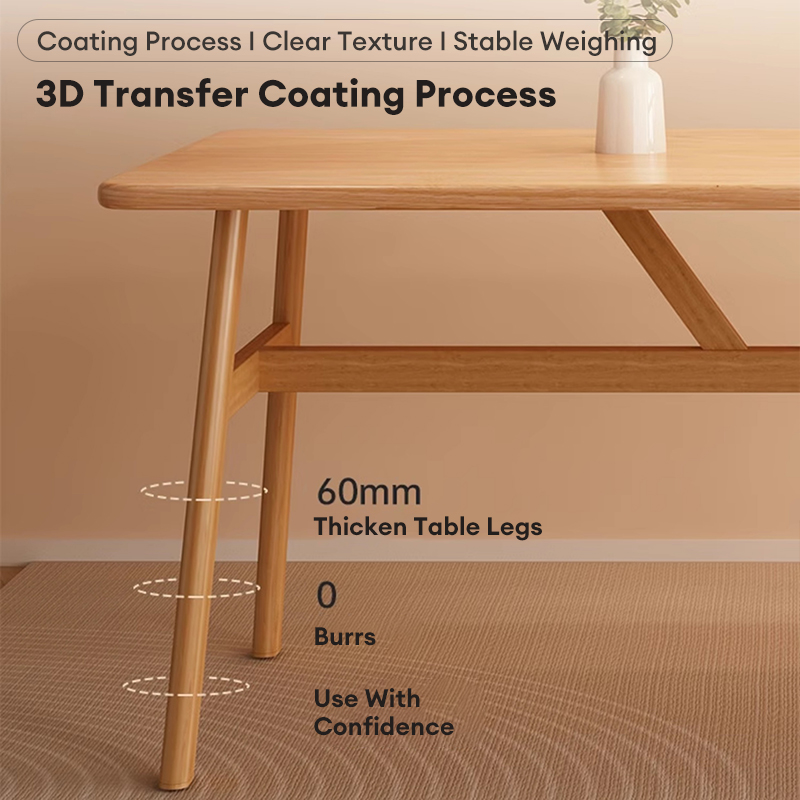 JSF 120CM Dining Table Solid Wood Table Home Stable Dining Table ...