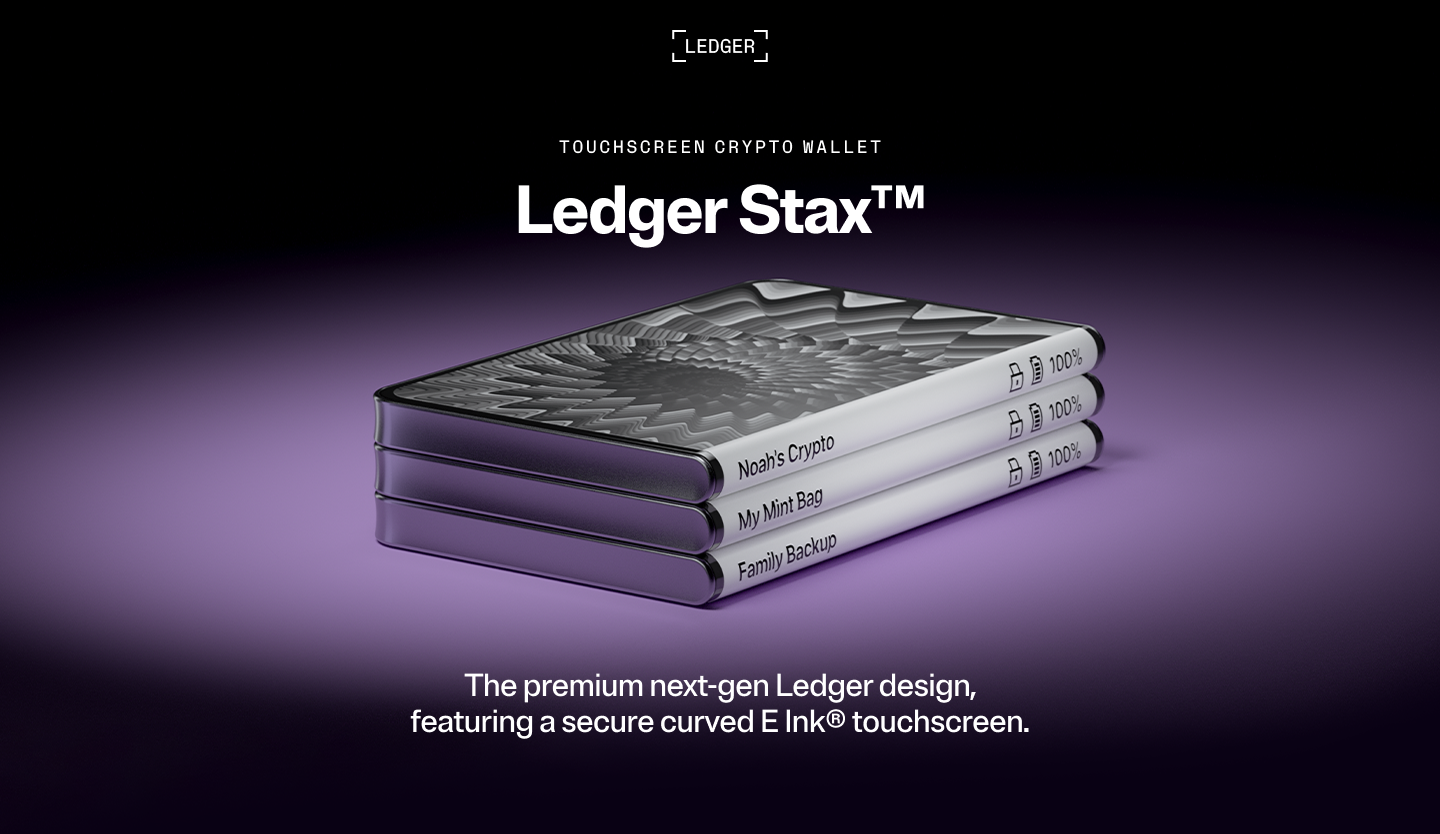 Ledger STAX - Next-Gen Secure Touchscreen Crypto Wallet with Curved E ...