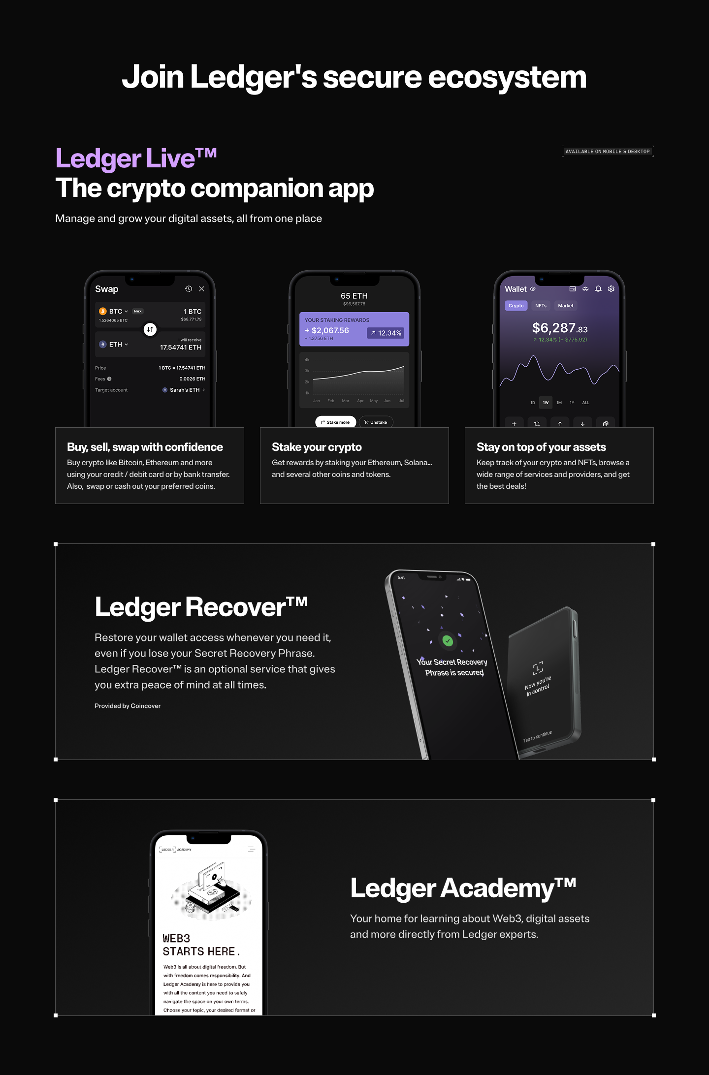 Ledger STAX - Next-Gen Secure Touchscreen Crypto Wallet with Curved E ...