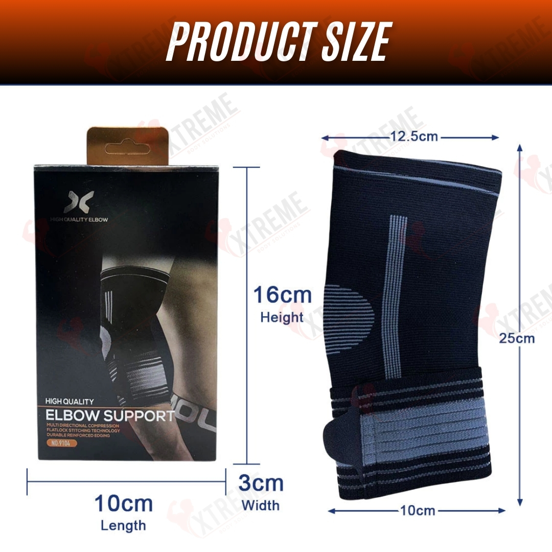 Elbow Support Adjustable Compression Sleeve for Gym Sports Workout Arthritis Tendonitis Pain ...