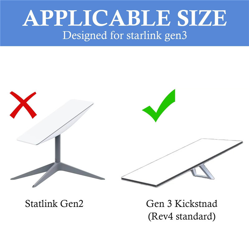 For Starlink Gen 3 Pipe Adapter Round Tube High-impact Plastic Adapter ...