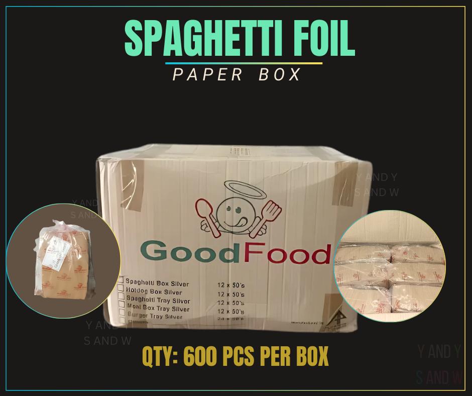 Spaghetti Box foil-coated, Silver Paper Take-out box, (600 Pieces ...