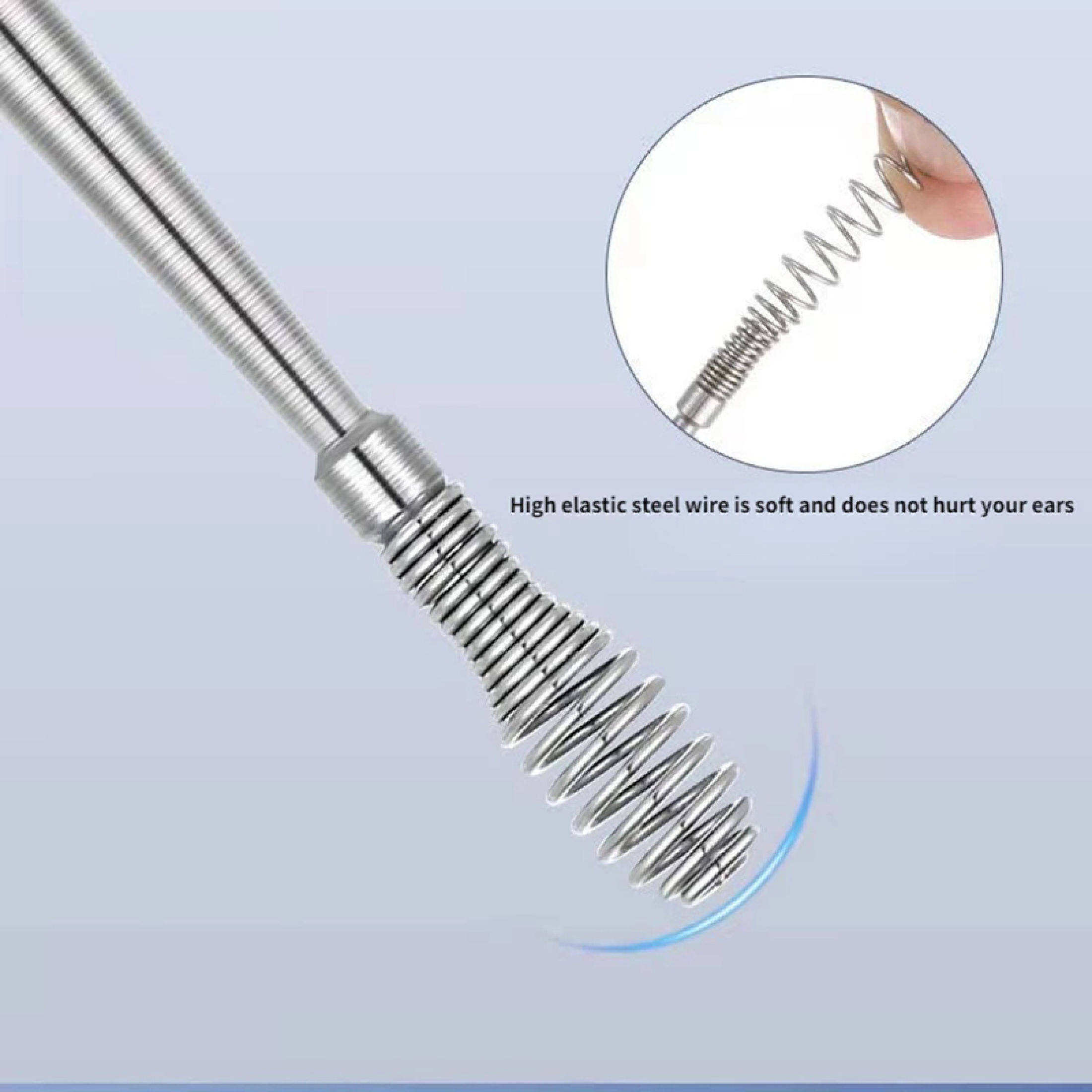 6pcs Ear Cleaner Set Spiral Spring Digging Your Ears Portable Ear Spoon ...