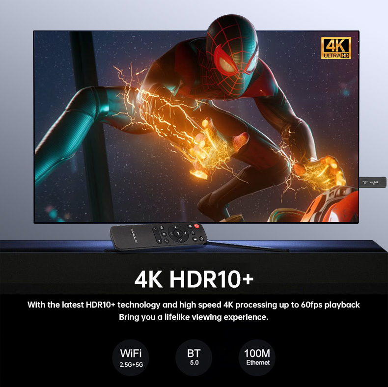 4K HD T99 TV Stick Android12.1 HDMI 8+128GB Dual Wifi Smart Media ...