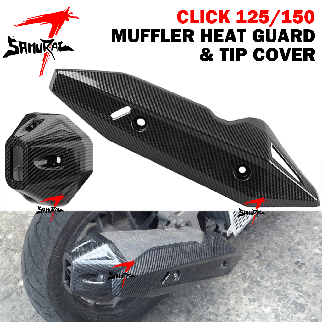 Motorcycle Muffler Heat Guard And Tip Cover For Honda Click 125/150 V2 ...
