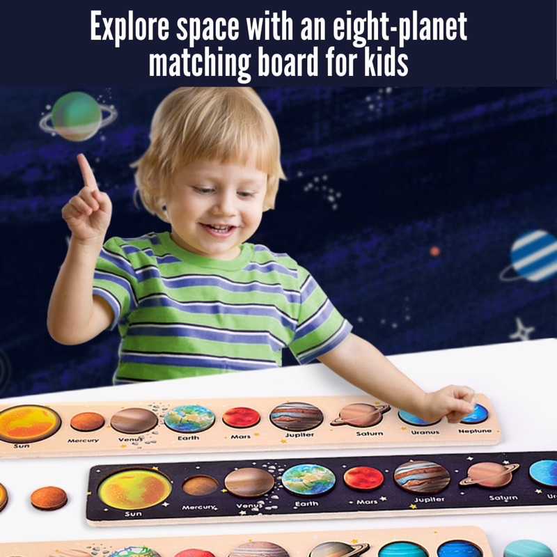 Wooden Planets Educational Toys For Children Solar System Science ...