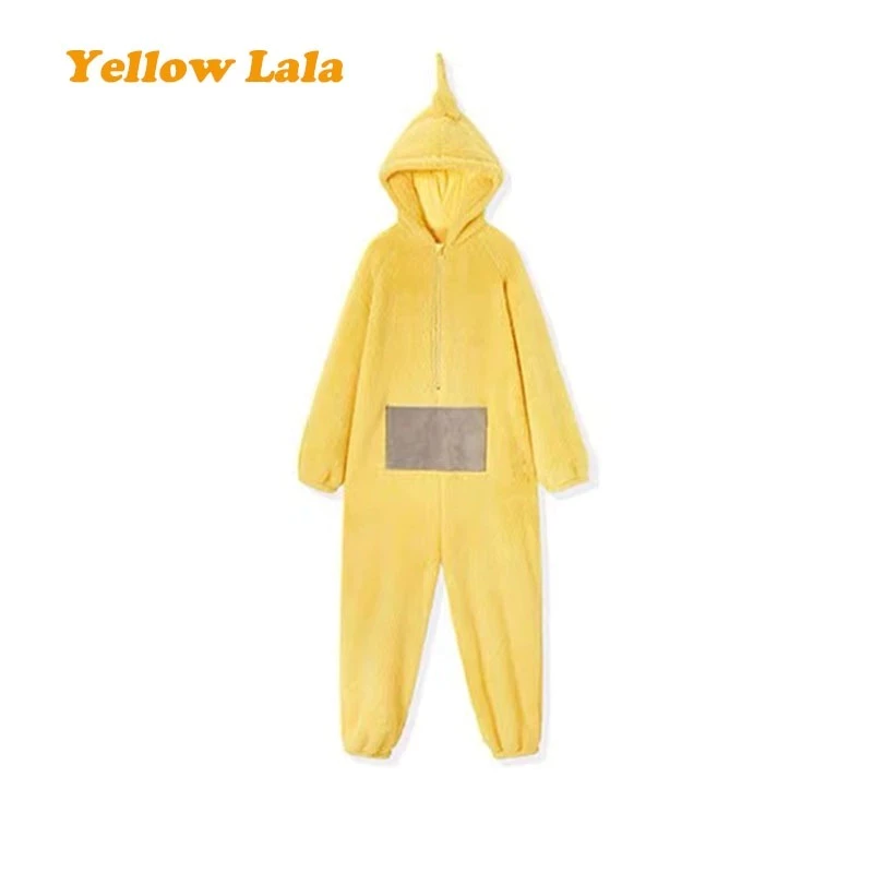 Cartoon Teletubbies Costume Onesie Pajamas Cosplay Aldult Unisex Coral ...