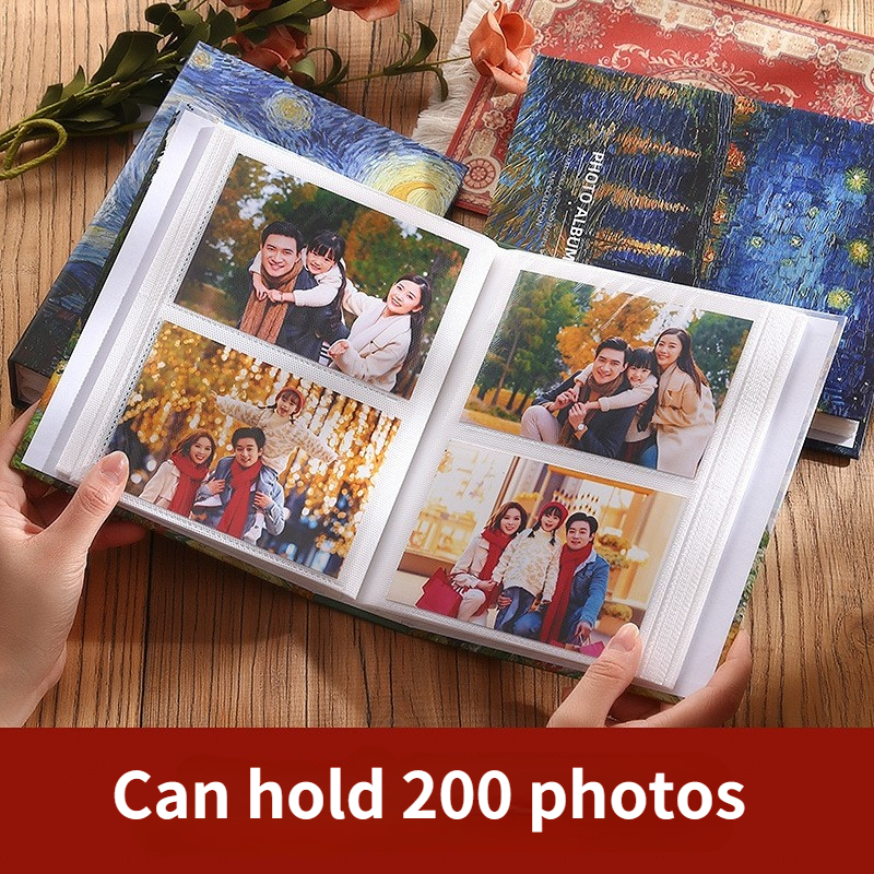 3R 4R 5R Oil painting style album 100 pockets 200 pockets insert photo ...