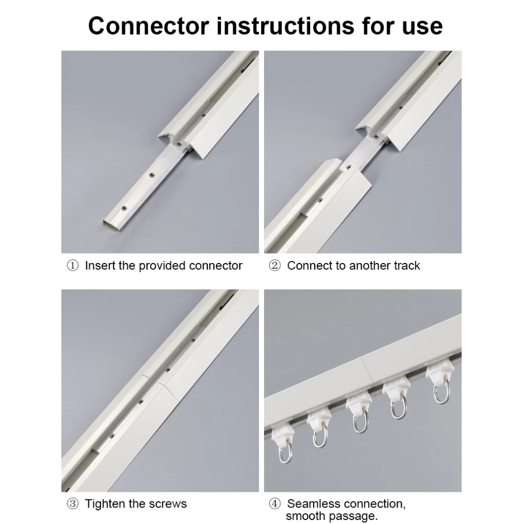 Curtain track top-mounted silent slide rail single and double rail ...