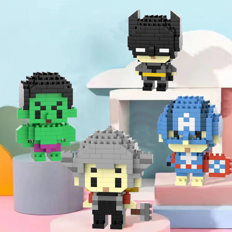 【DUZ】The Avengers Mini Block Building Blocks Cute Cartoon Character ...