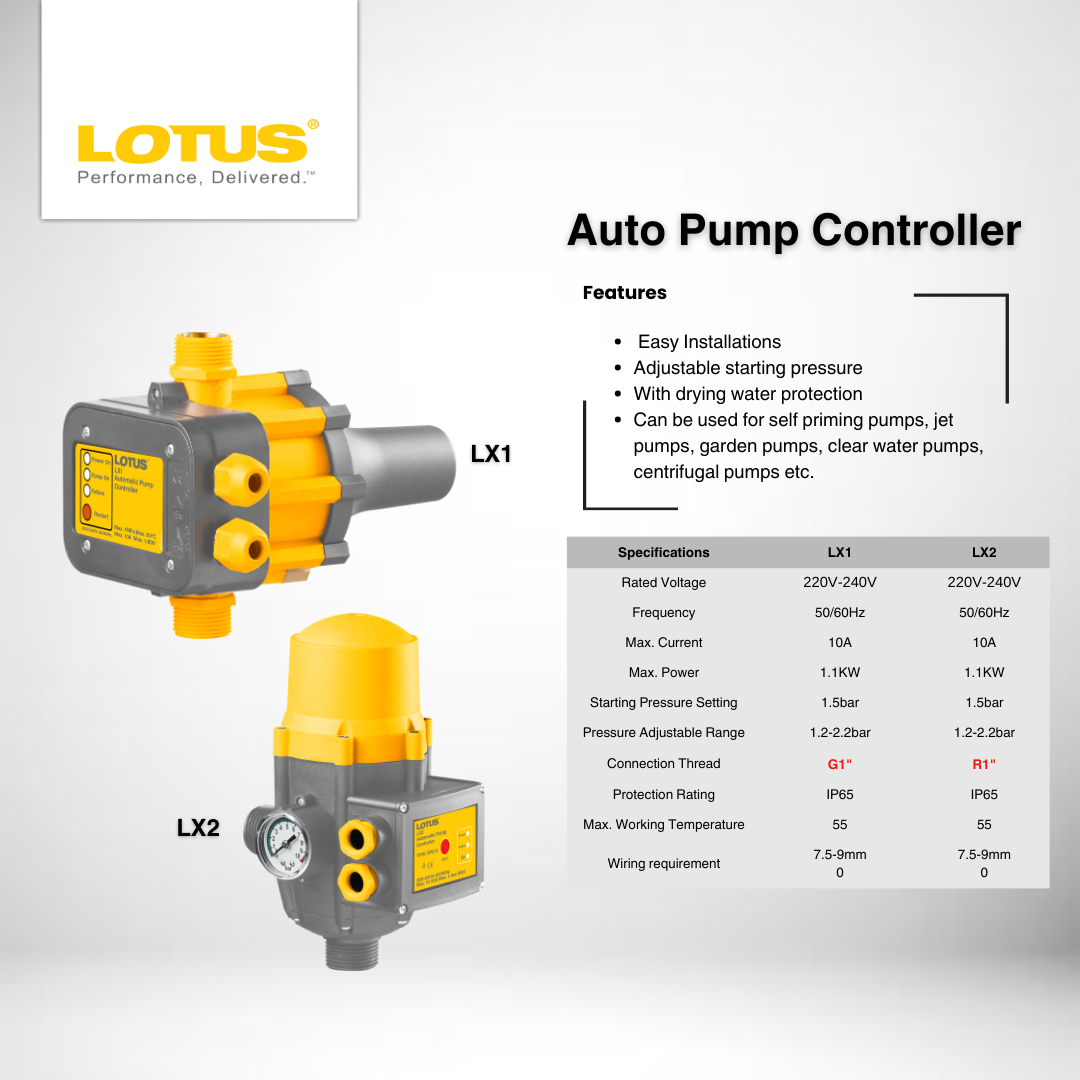 Lotus Auto Pump Controller LX1 | LX2 - Water Pump | Shopee Philippines