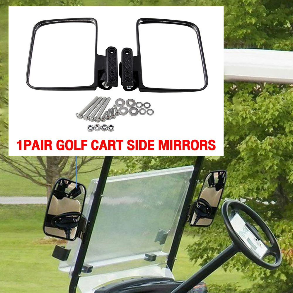 2PC Golf Cart Tutu Cart Mirrors Universal Folding Side View Mirror For ...