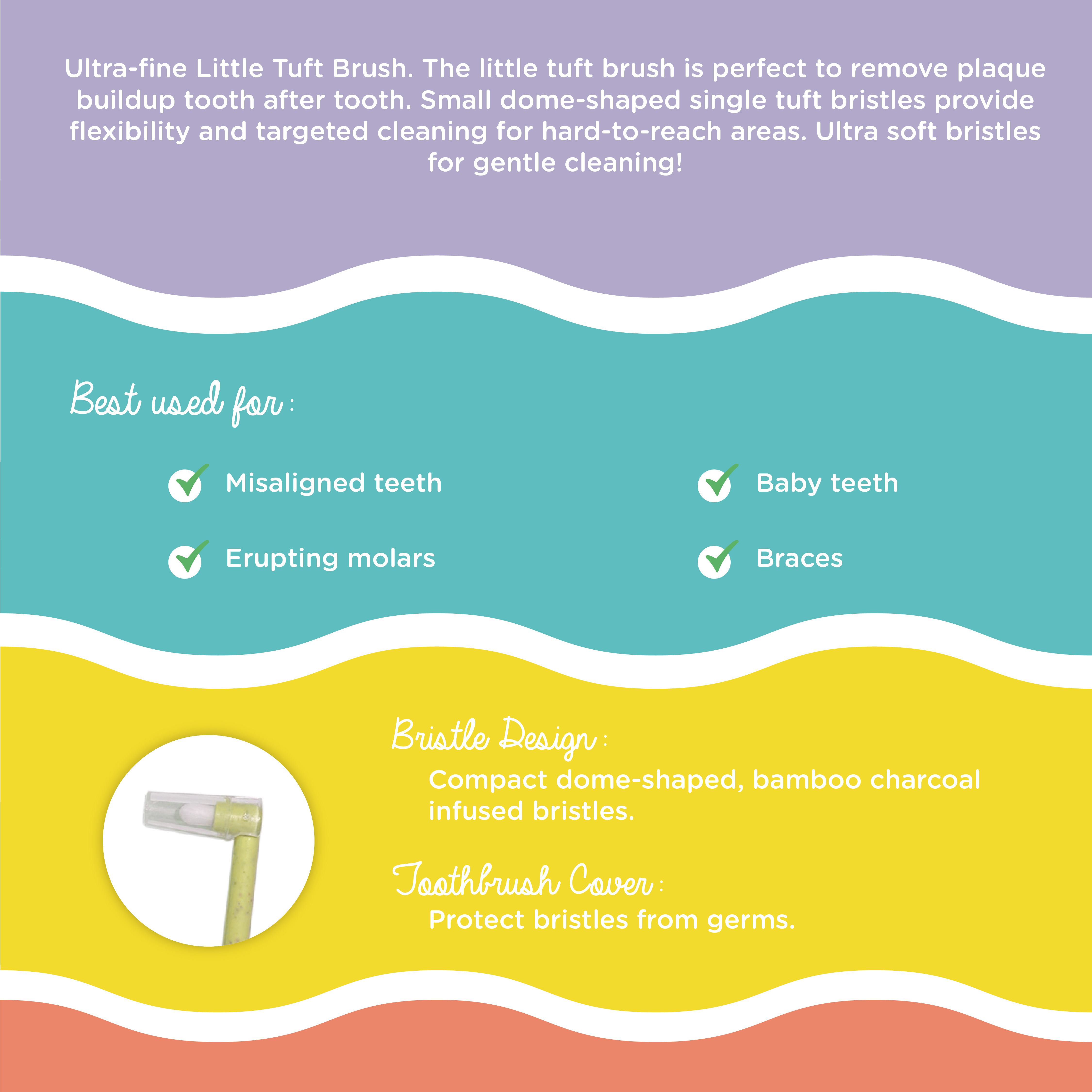 Nature to Nurture Ultra-fine Soft Little Tuft Brush | Targeted Plaque ...
