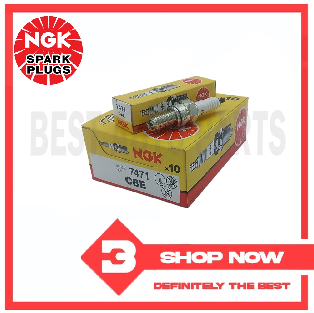 NGK C8E (7021) Standard Nickel Spark Plug ( 10pcs / 1 Box ) | Shopee ...