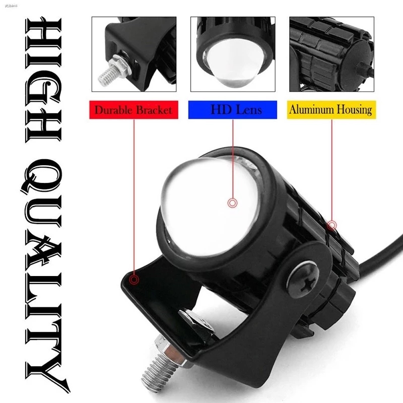 2PCS Super bright Mini Driving Light Spot Light Headlight White+Yellow ...