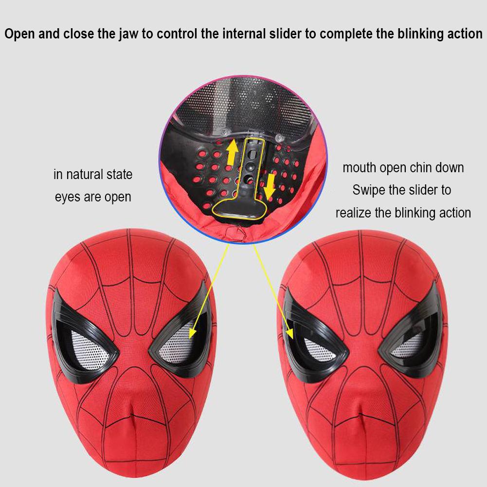Cool Spider Man Headpiece Blinking High Quality Hero Expedition Adult ...