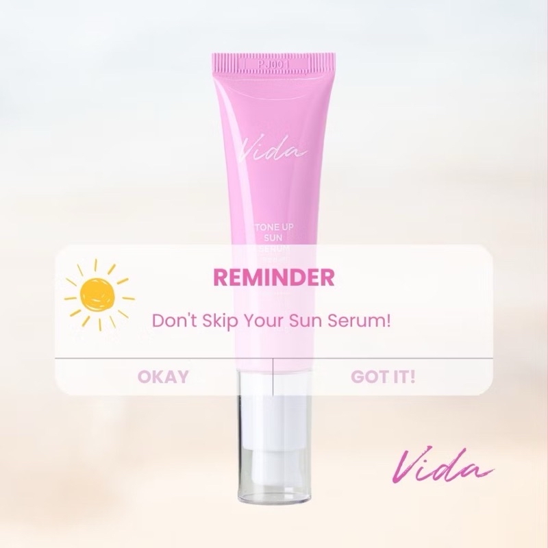 OFFICIAL VIDA Tone Up Sun Serum SPF50 | Glutathione & Collagen ...
