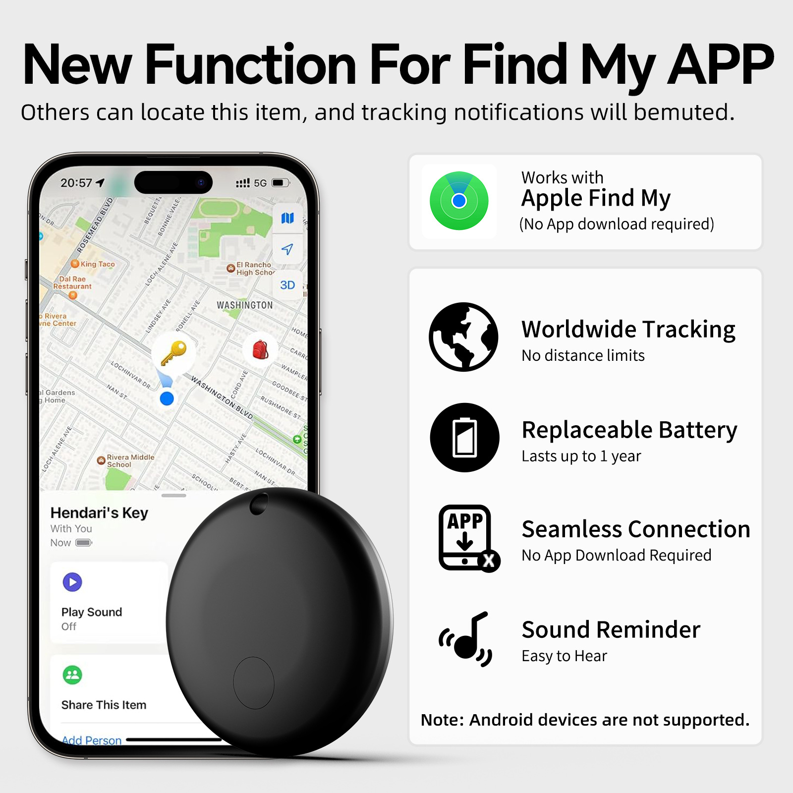 NEXA Bluetooth GPS Tracker for Seniors & Kids - Real-Time Anti-Lost ...