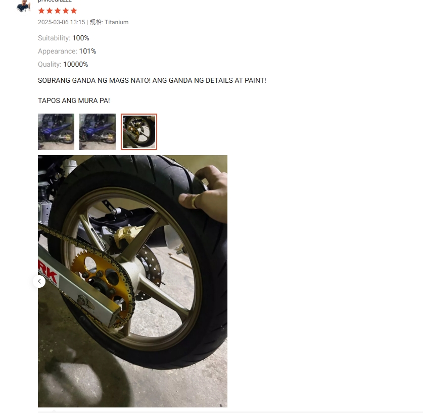 SP500 Mags 5 Spokes For sniper150/155 Front Disc Brake 4 Holes Rear ...