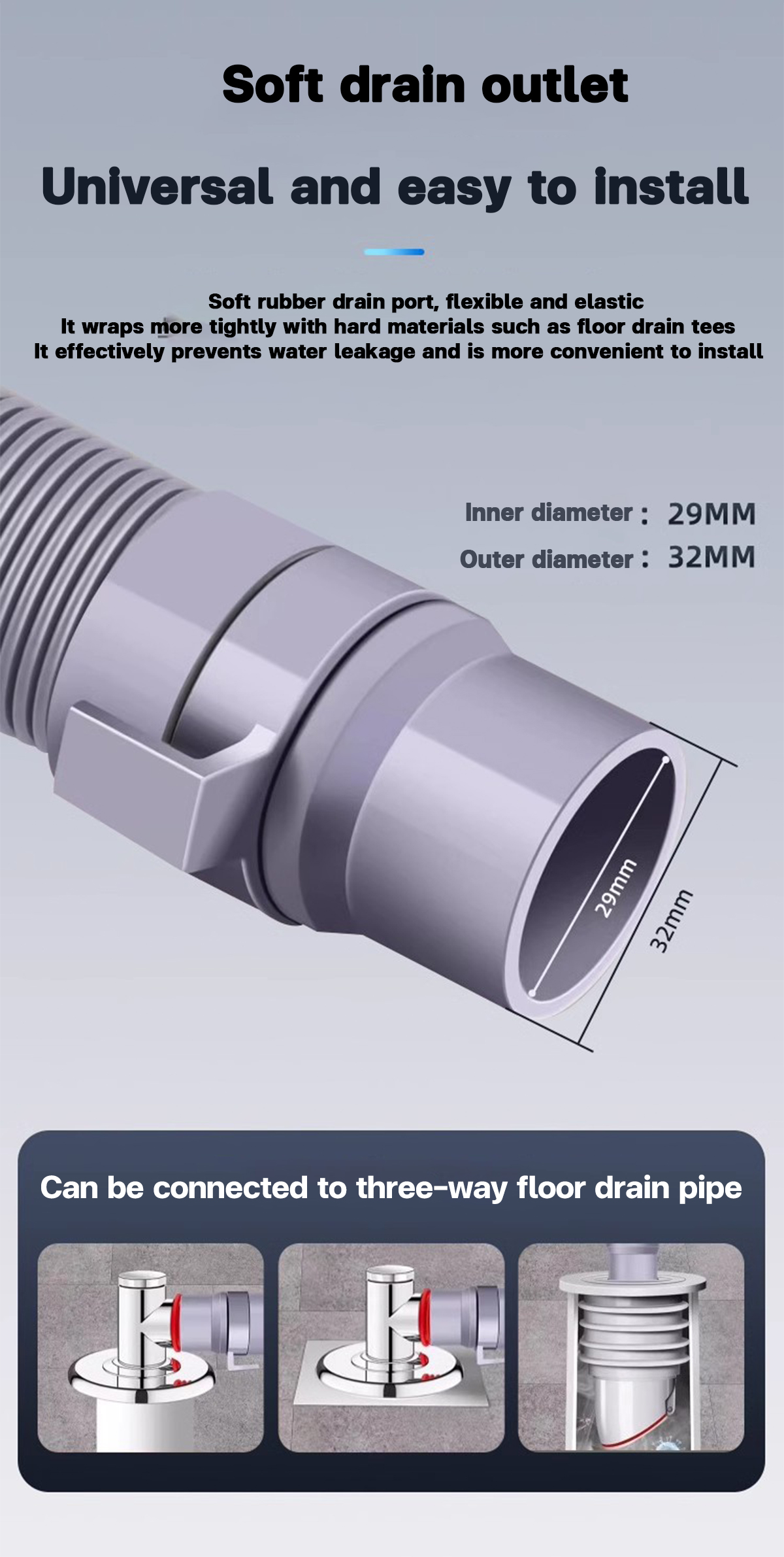 Roller Pulsator Washing Machine Drain Hose Outlet Water Pipe drainage ...