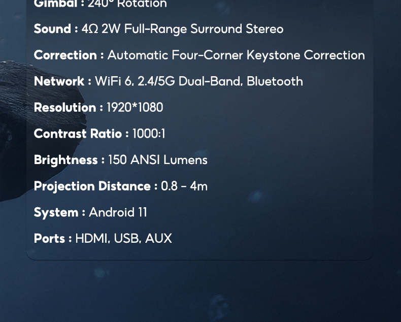 MODOFO Projector HY300/H713 Android 4k Projectors Portable Mini ...