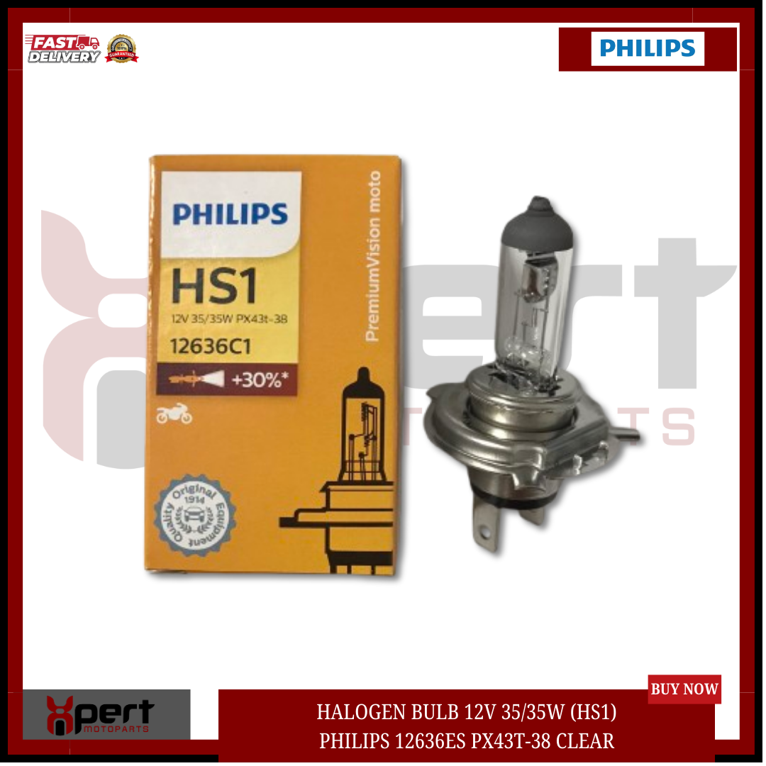 HALOGEN BULB 12V 35/35W (HS1) 12636ES PX43T-38 CLEAR (PER PIECE ...
