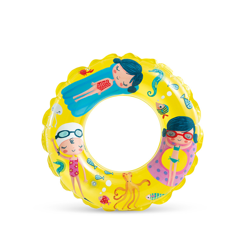 INTEX 59242 Kid's transparent float ring, swimming ring. | Shopee ...