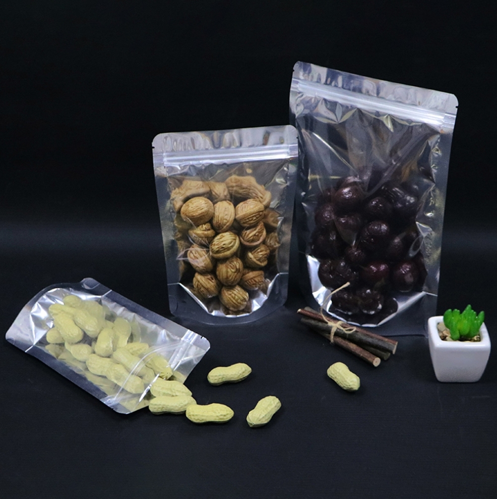 PAYDAY SALE 100pcs Silver Transparent Stand Up Pouch with Zip Lock ...