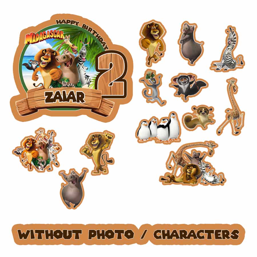Customized MADAGASCAR Cake topper | Shopee Philippines
