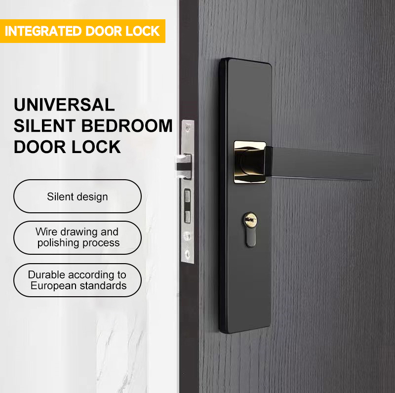 1pc Door knob black antique space aluminum door stainless steel locks ...